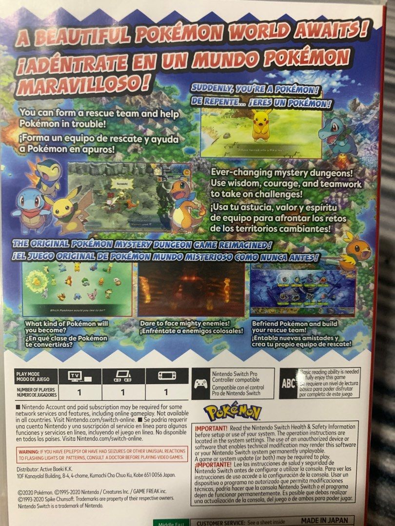 Pokemon Mystery Dungeon Rescue Team DX, Video Gaming, Video Games ...
