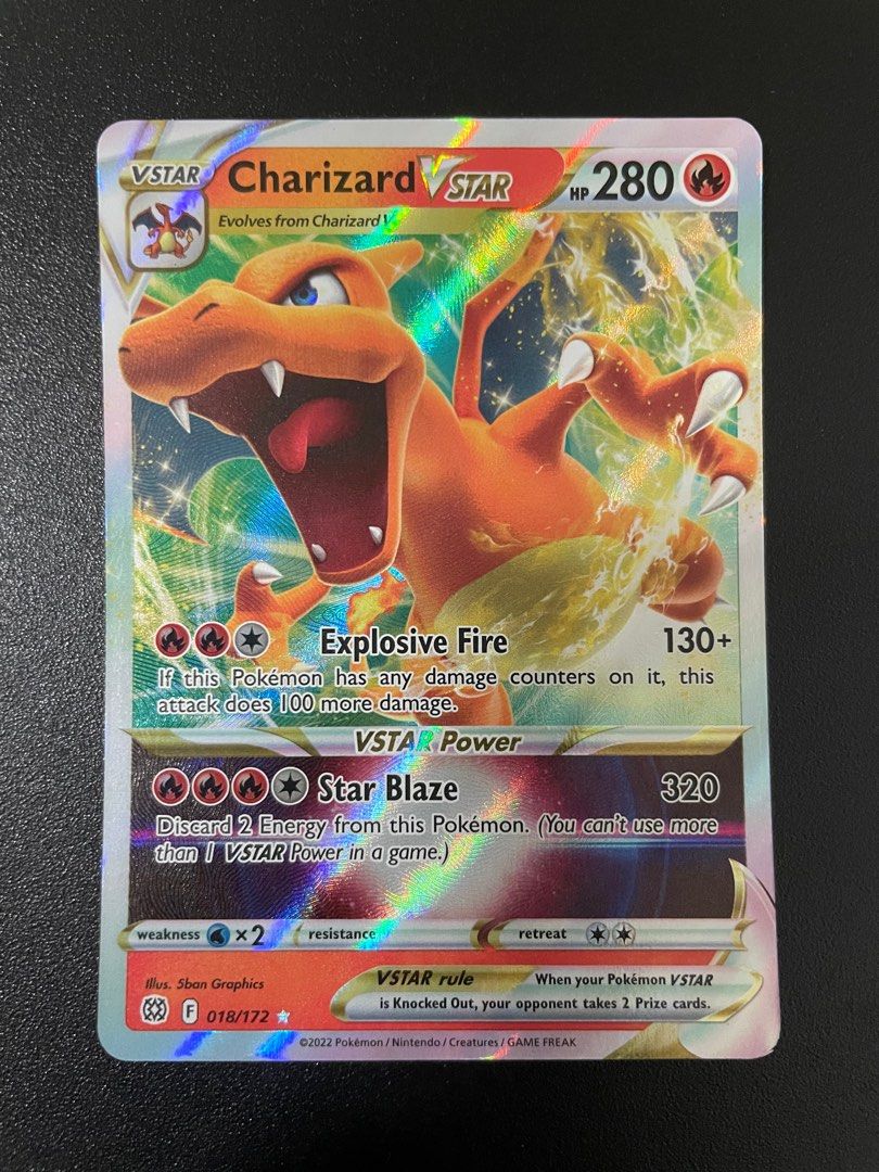 Pokemon TCG Charizard VSTAR - 018/172 - Ultra Rare Sword & Shield ...