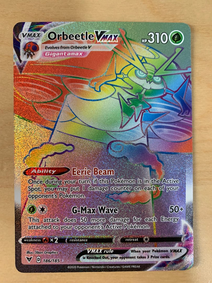 Pokémon Vivid Voltage Hyper Rare Orbeetle Vmax , Hobbies & Toys, Toys ...