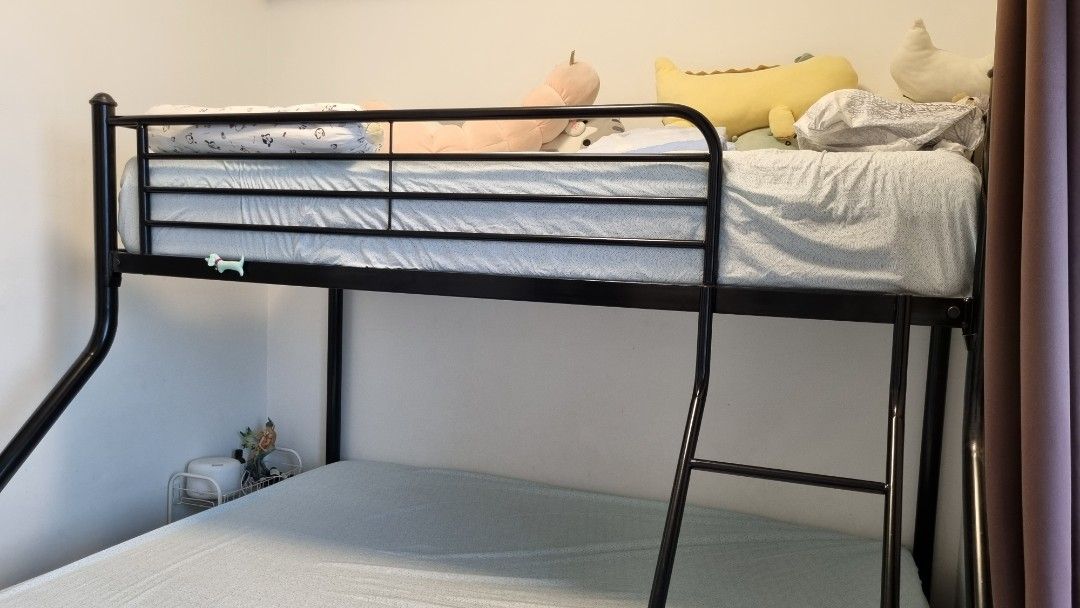 Queen & Super Single Double Decker Bed Frame, Furniture & Home Living ...