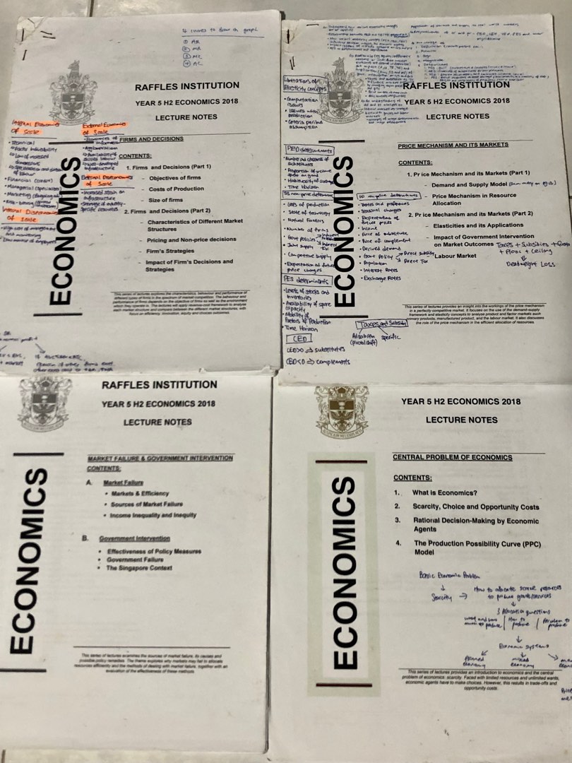Raffles Institution JC (RI) H2 Economics Lecture Notes 2018/2019 ...