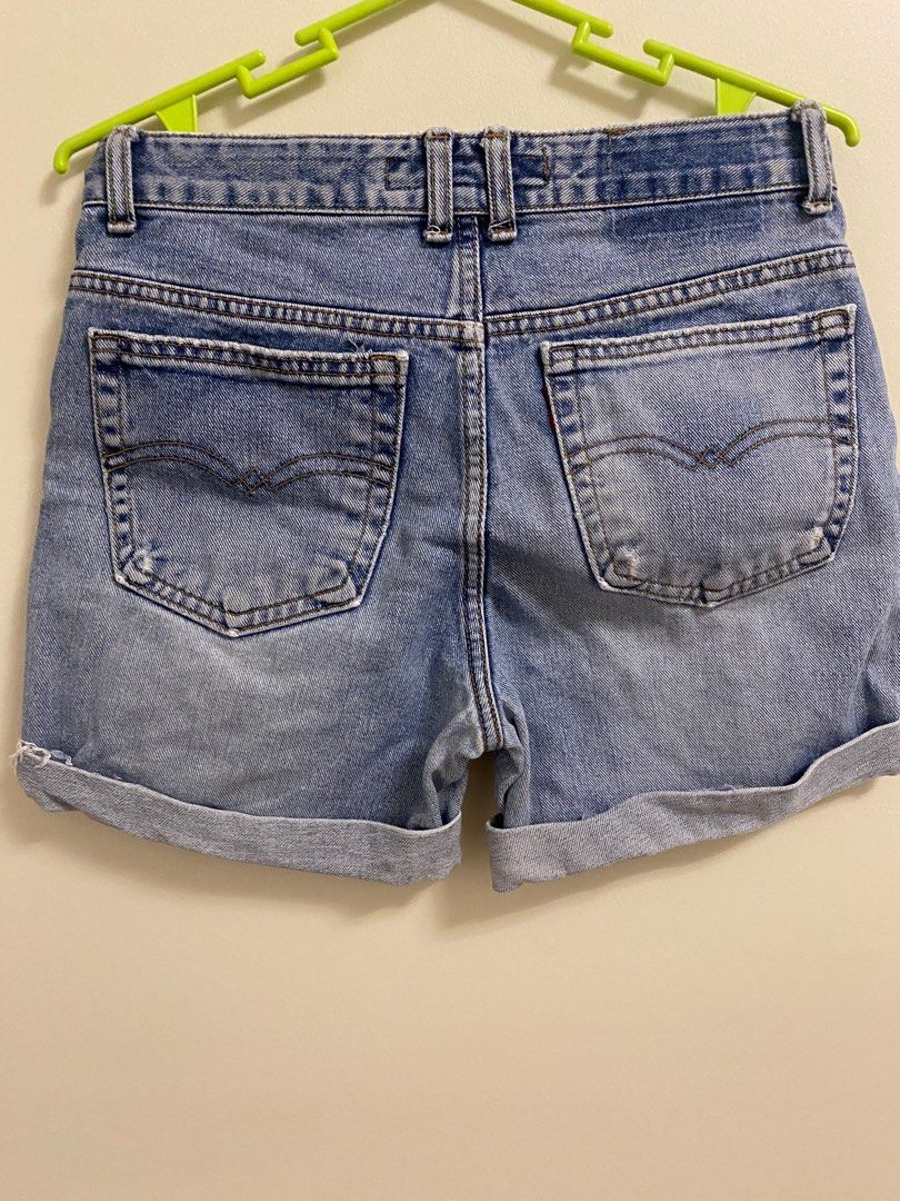Ragged Denim Shorts, Women's Fashion, Bottoms, Shorts on Carousell