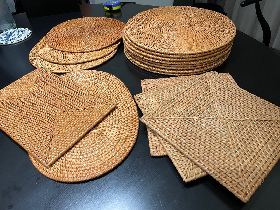 Rattan Table Mat / Place Mat, Furniture & Home Living, Kitchenware ...