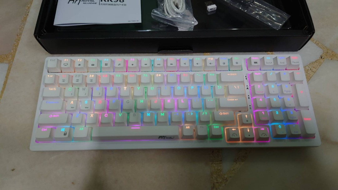 RK98 wireless hot swappable RGB bluetooth mechanical keyboard 2.4G ...