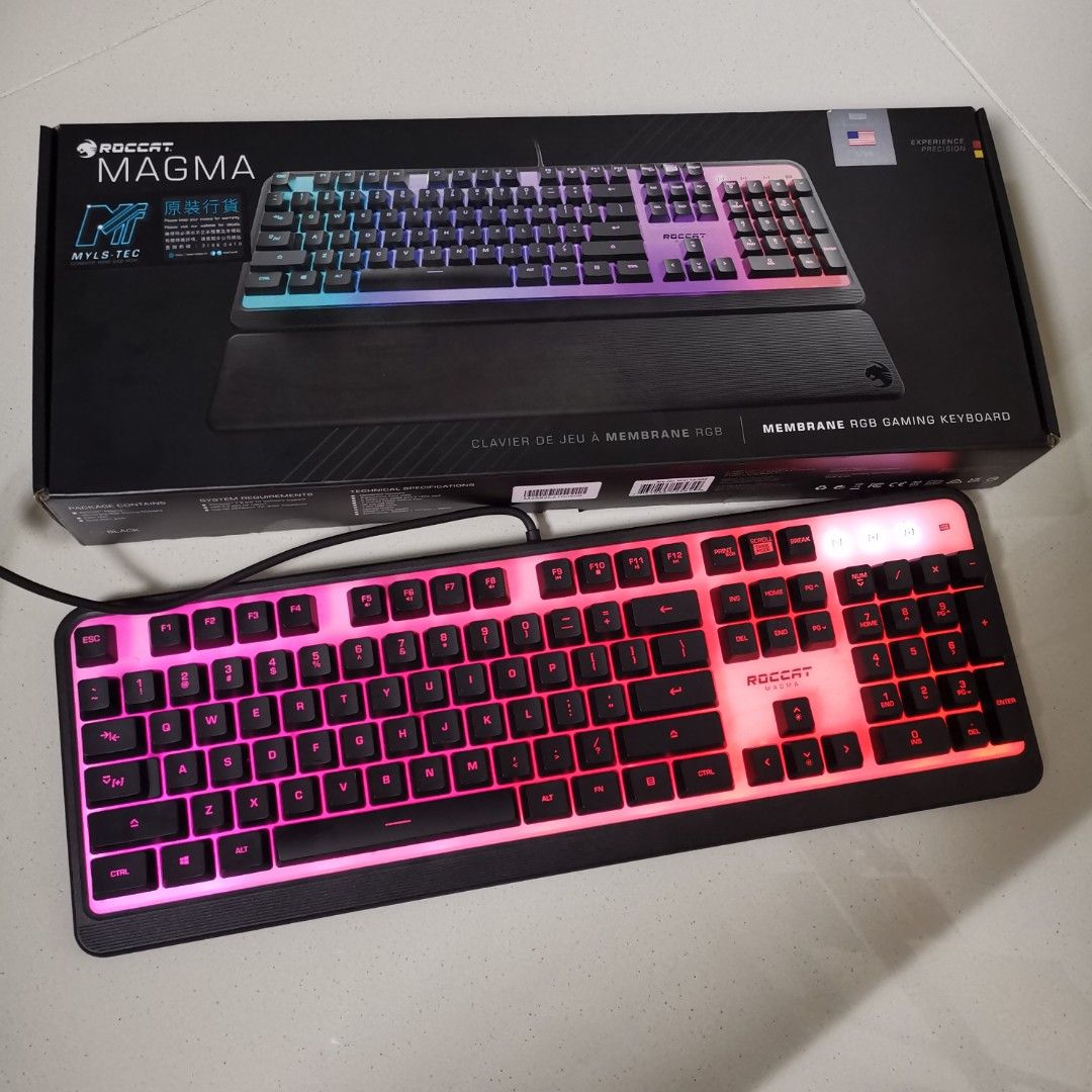 Roccat Magma RGB Gaming Keyboard 發光 電競 鍵盤, 電腦＆科技, 電腦周邊及配件, 電腦鍵盤及相關產品 ...