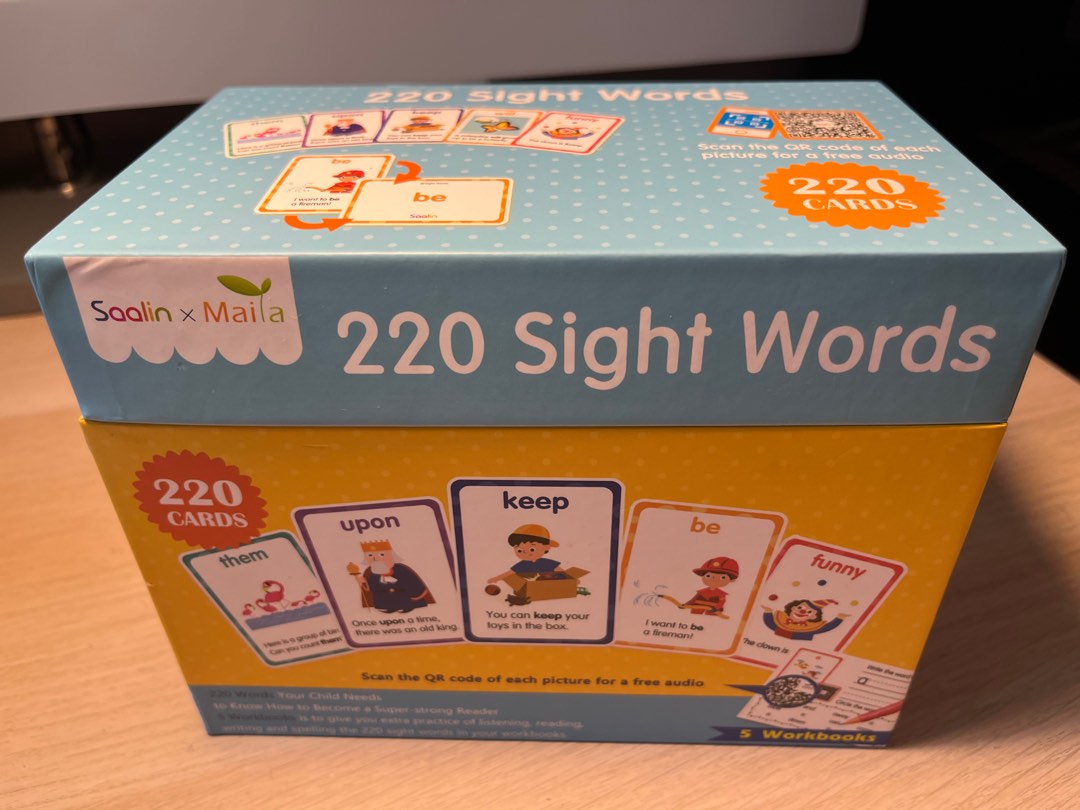 Saalin 220 sight words, Hobbies & Toys, Books & Magazines, Children's ...
