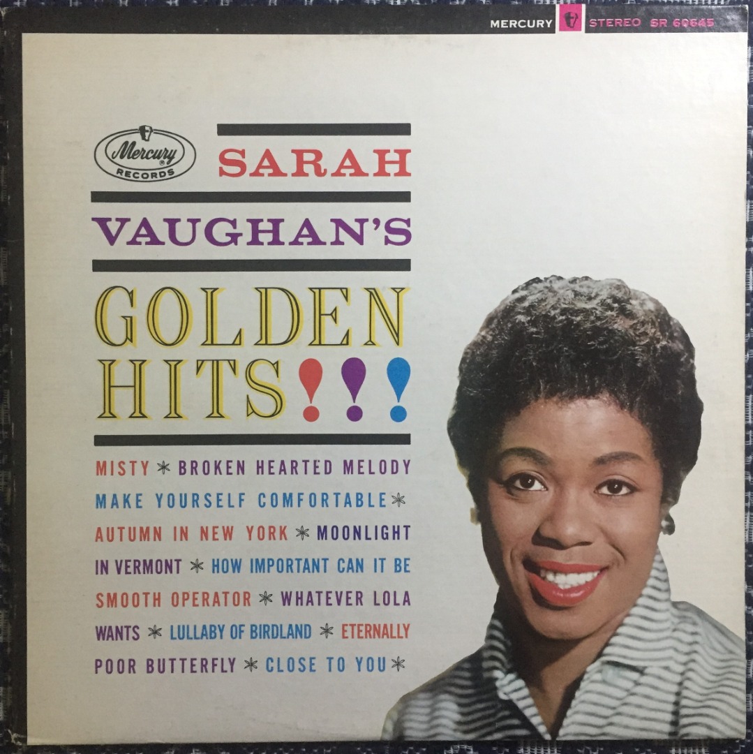 Sarah Vaughan || Golden Hits U.S. SR 60645 [Jazz Pop LP/Plaka/Vinyl ...
