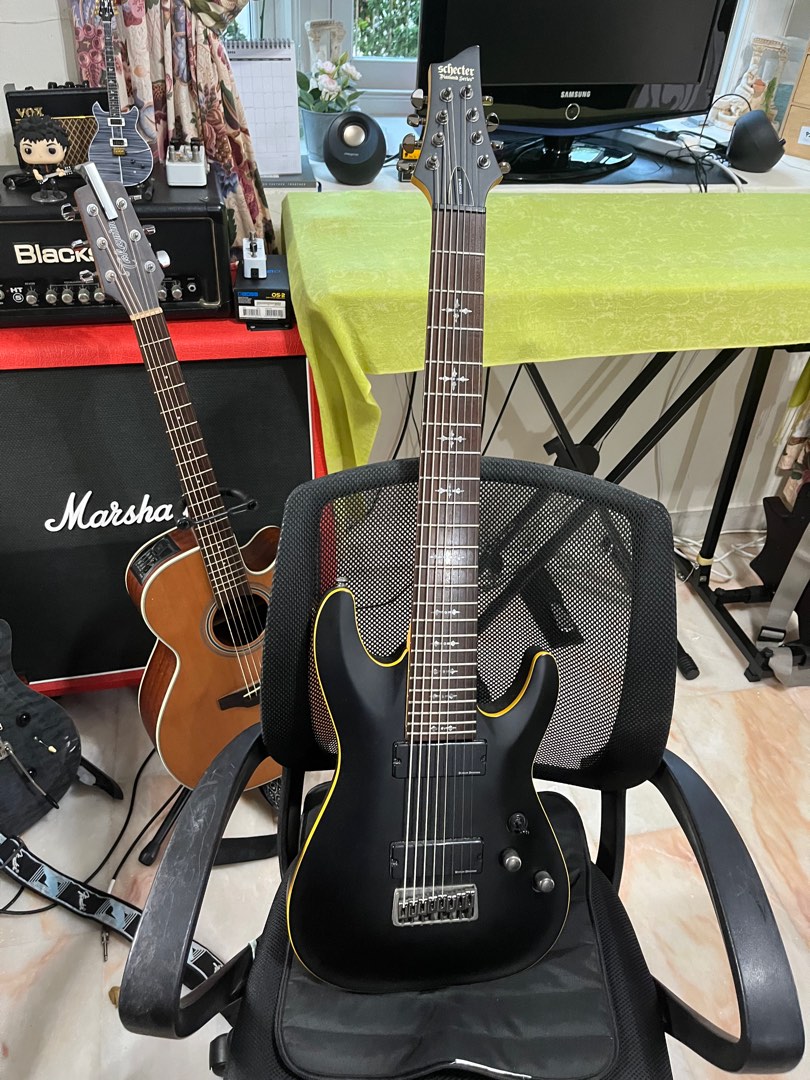 Schecter Demon 8 8string electric guitar, Hobbies & Toys, Music & Media ...