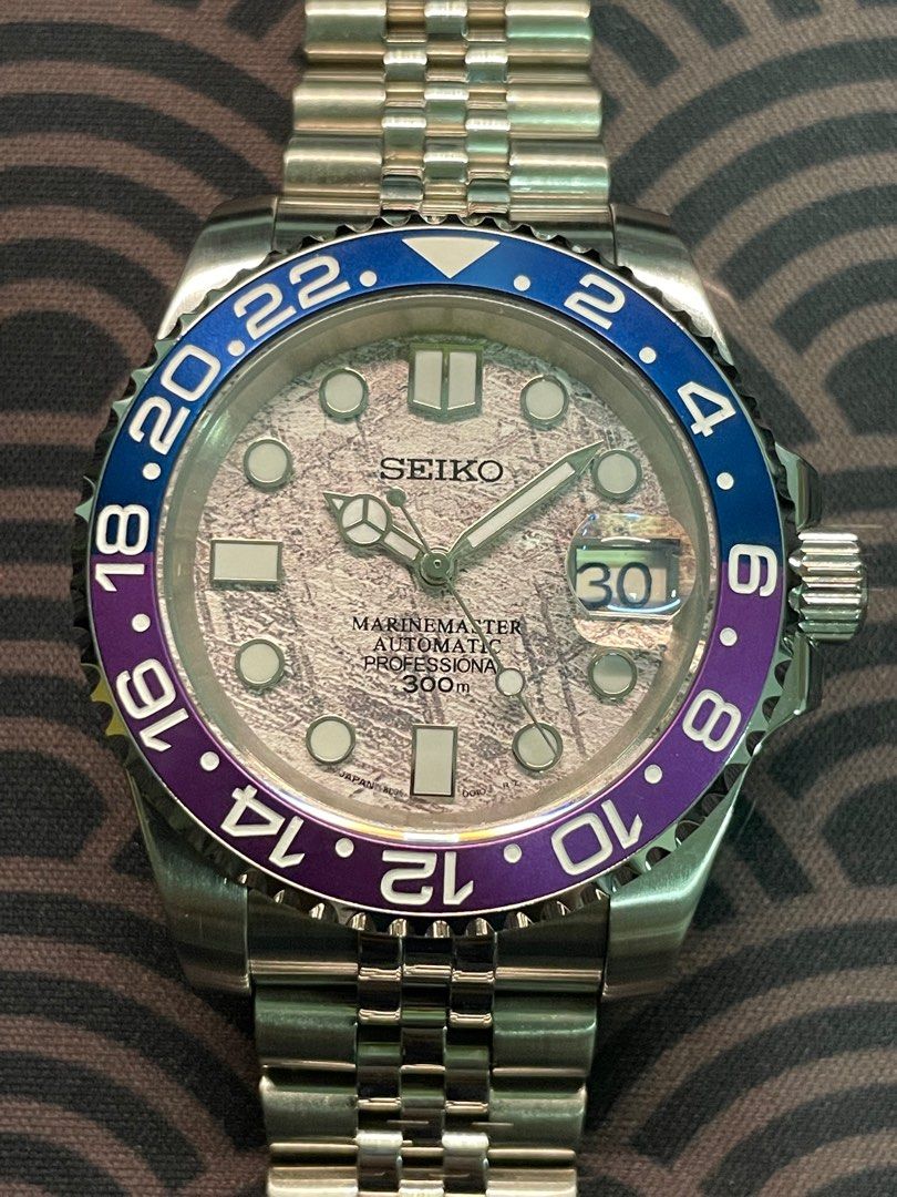 Seiko Custom Mod “GMT Master II Meteorite Fuchsia” 40mm case, Men's Fashion, Watches ...