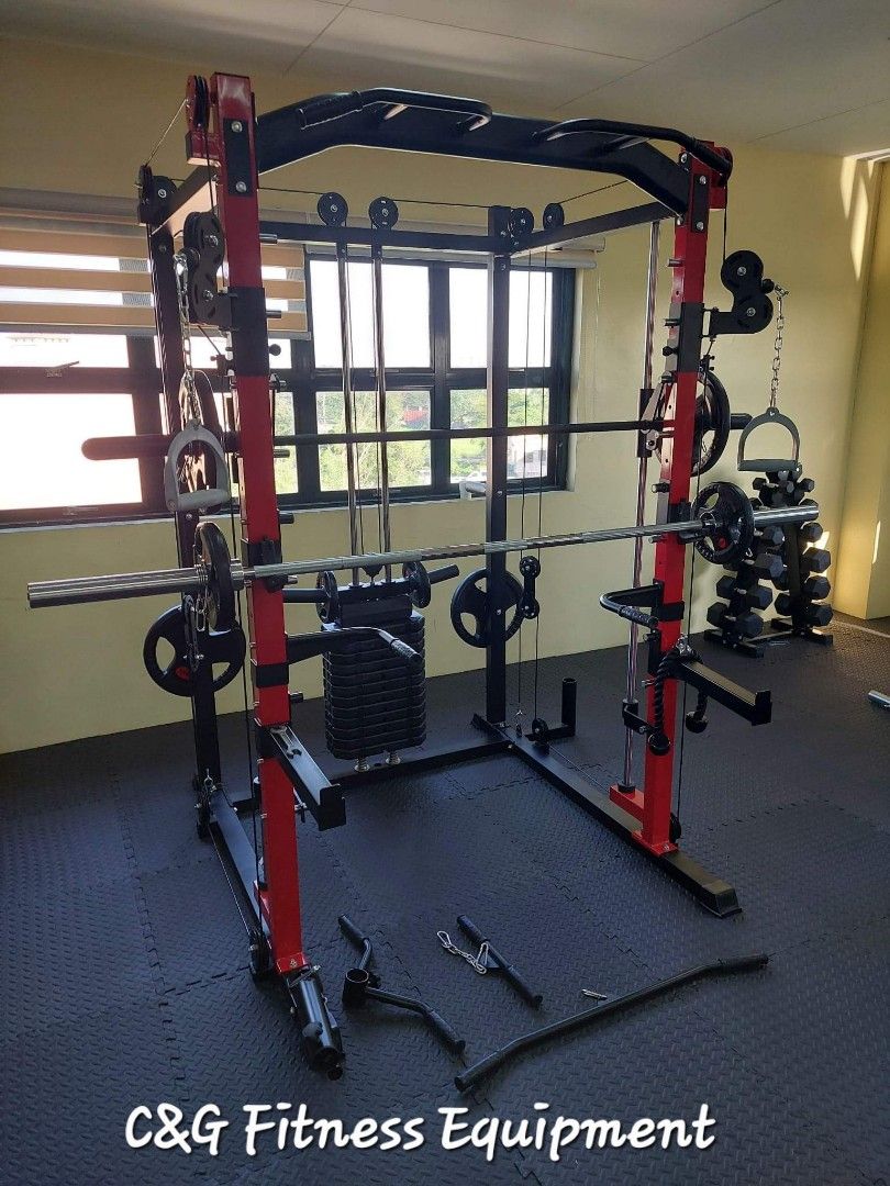 Selectorized Smith machine package Package, Sports Equipment, Exercise ...