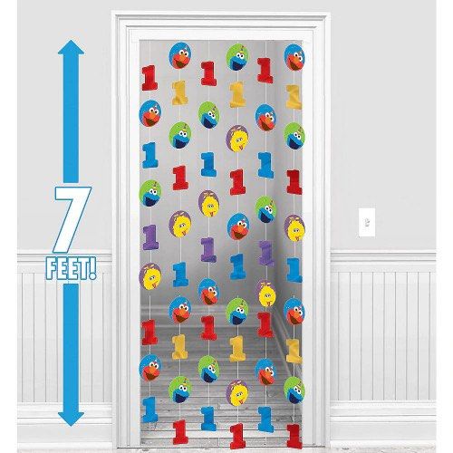 Sesame Street String Decorations 1st Birthday Elmo Cookie Monster Big ...