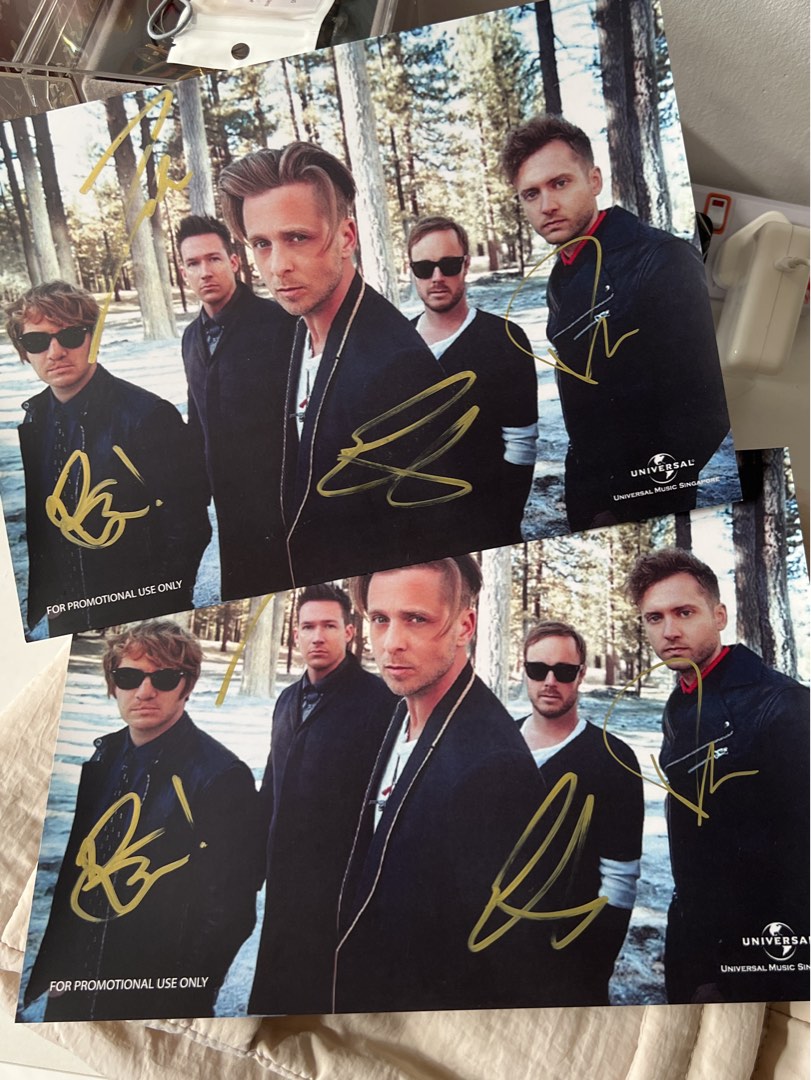 Signed One Republic Poster, Hobbies & Toys, Memorabilia & Collectibles ...