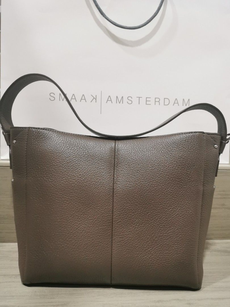 Smaak Amsterdam grey shoulder bag, Luxury, Bags & Wallets on Carousell