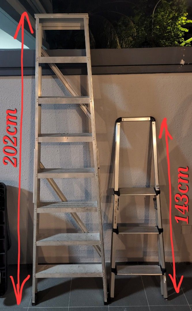 Small and Large Step Ladder, Furniture & Home Living, Home Improvement ...