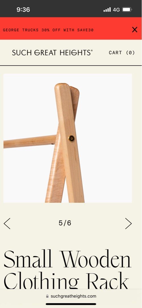 Small wooden kids clothes rack made in USA, Furniture & Home Living ...