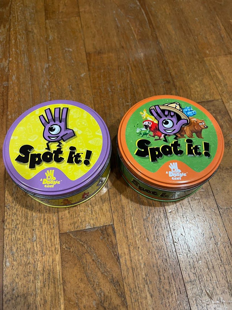 Spot It! Classic and Spot It Junior Animals card game, Hobbies & Toys ...