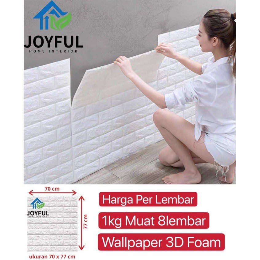 sticker 3D tembok bata putih DIJUAL MURAH TIDAK TERPAKAI, Perabotan ...