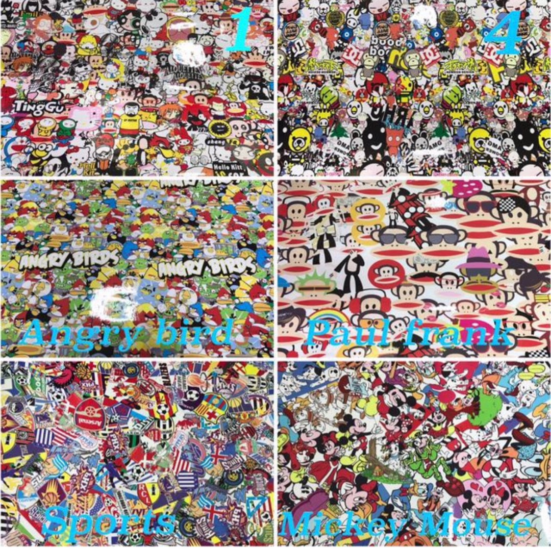 Sticker bomb vinyl sticker wrap, Hobbies & Toys, Stationery & Craft ...
