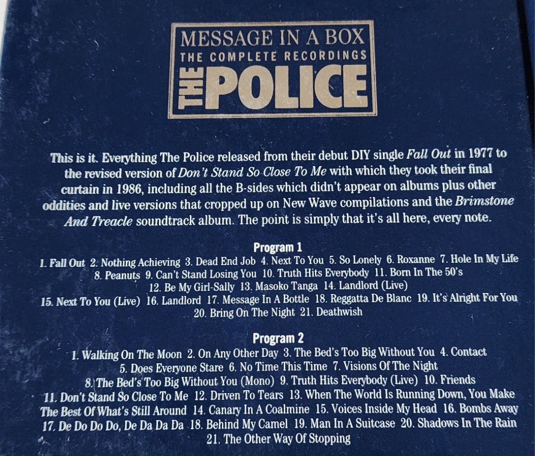 The Police ~ Message In A Box ( MANUFACTURED IN GERMANY ) ( LIMITED ...
