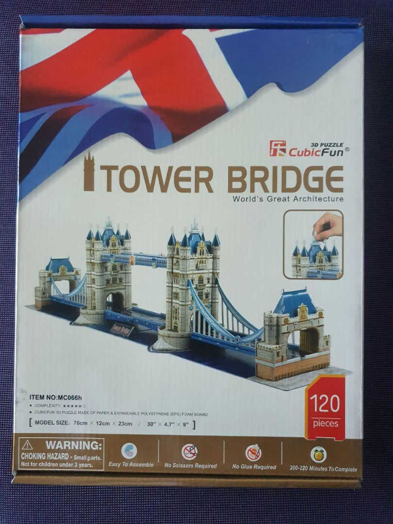 Tower Bridge London UK CubicFun 3D Puzzle, Hobbies & Toys, Toys & Games ...