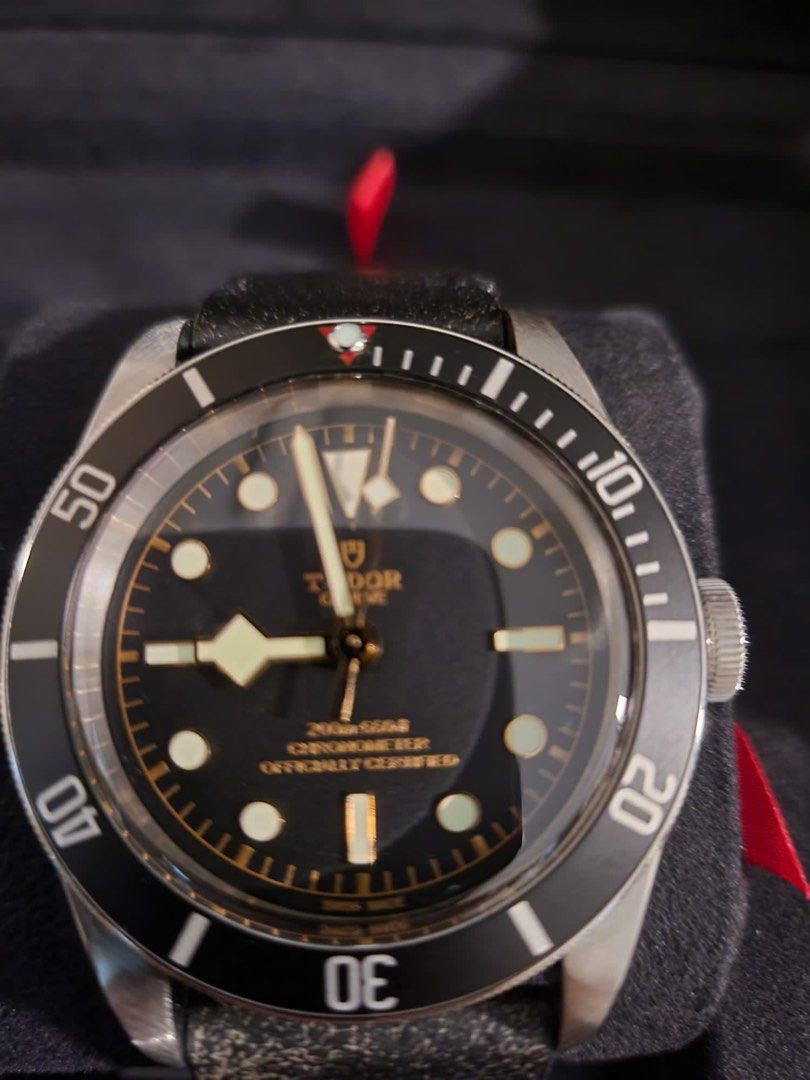 Tudor Black Bay - leather Strap, Luxury, Watches on Carousell