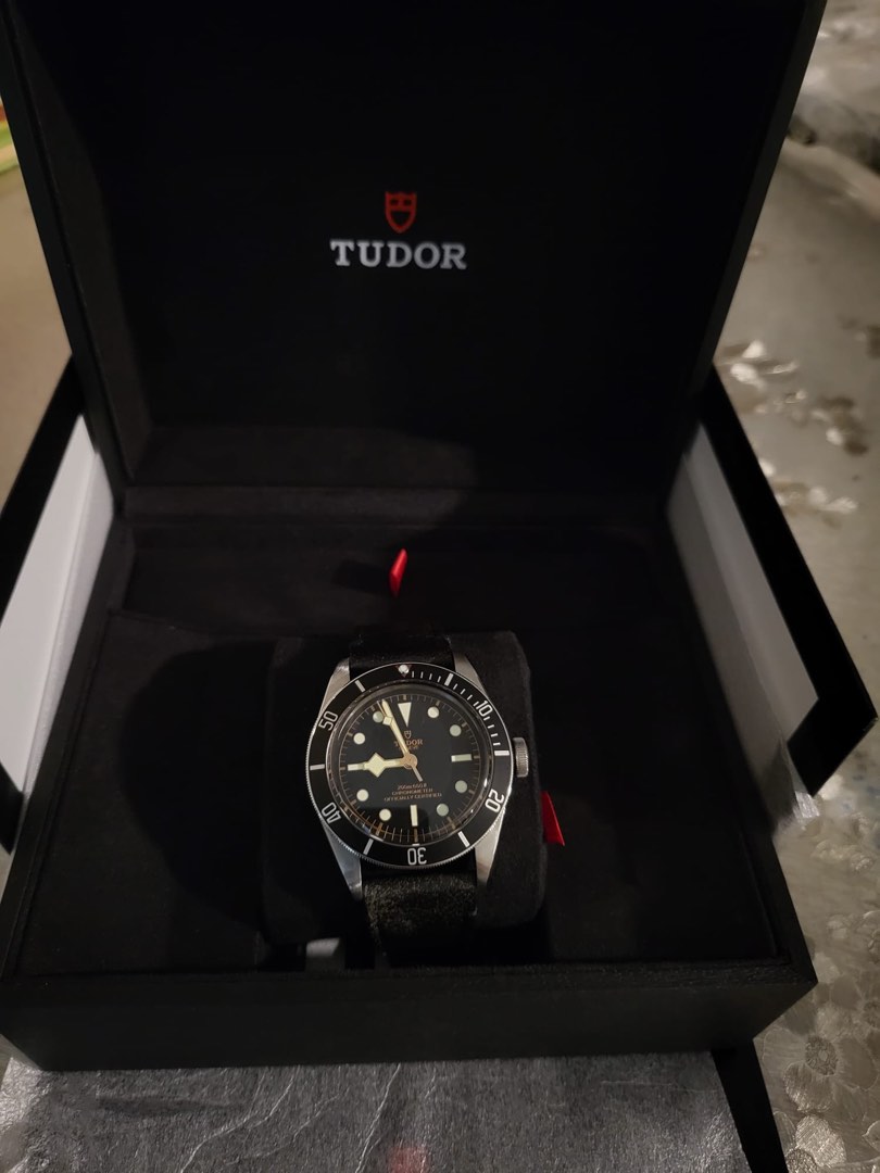 Tudor Black Bay - leather Strap, Luxury, Watches on Carousell