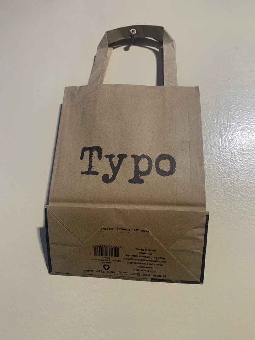 Typo Paper Bag, Everything Else on Carousell