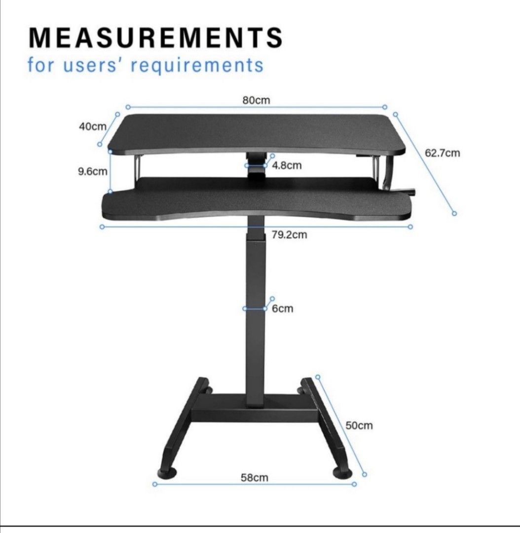 Ulti Standing Workstation desk, Furniture & Home Living, Furniture ...