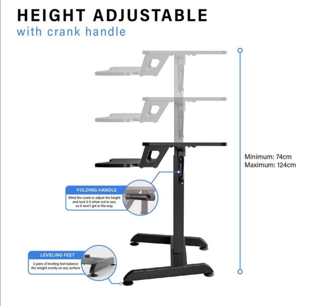 Ulti Standing Workstation desk, Furniture & Home Living, Furniture ...