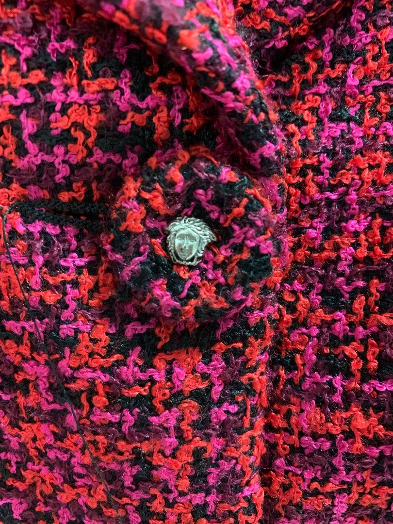 Versace Tweed Jacket, Women's Fashion, Coats, Jackets and Outerwear on ...