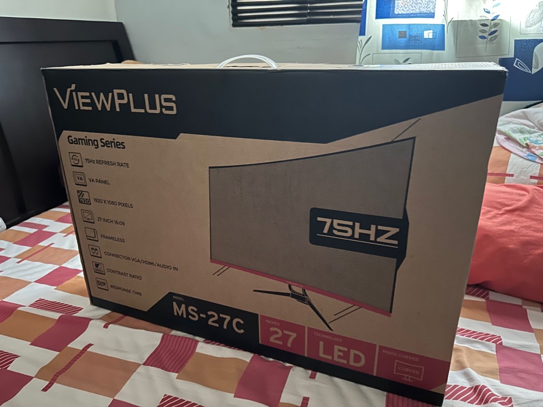 Viewplus MS-27C 27inch Curved Monitor Frameless 75Hz, Computers & Tech ...