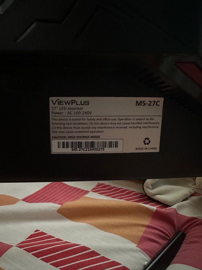 Viewplus MS-27C 27inch Curved Monitor Frameless 75Hz, Computers & Tech ...