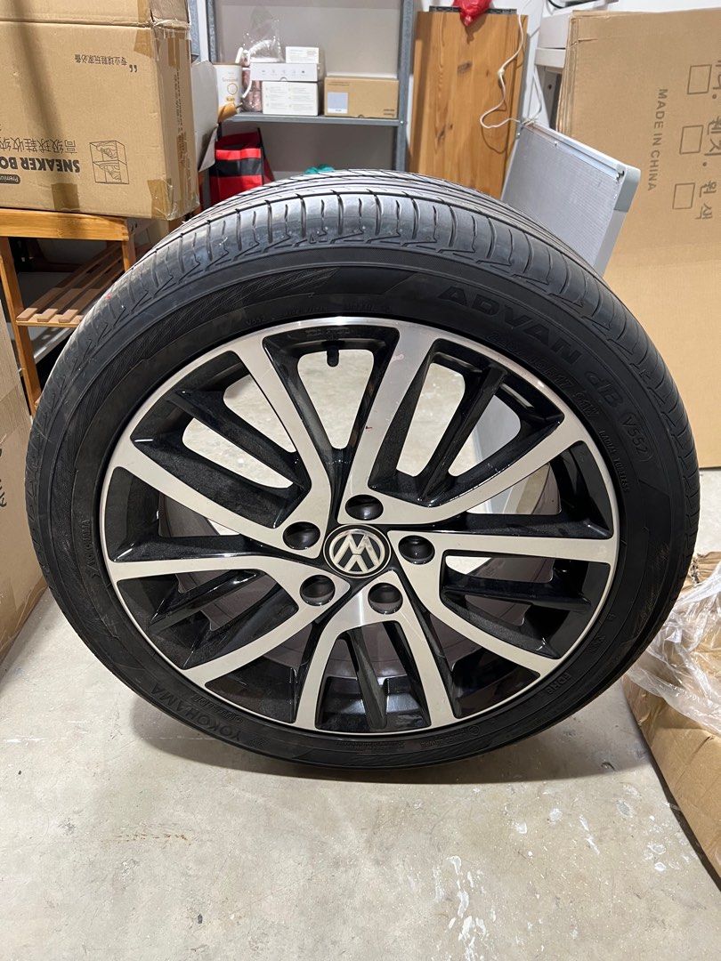 Volkswagen original rim + tyre 17 inch, Car Accessories, Tyres & Rims ...
