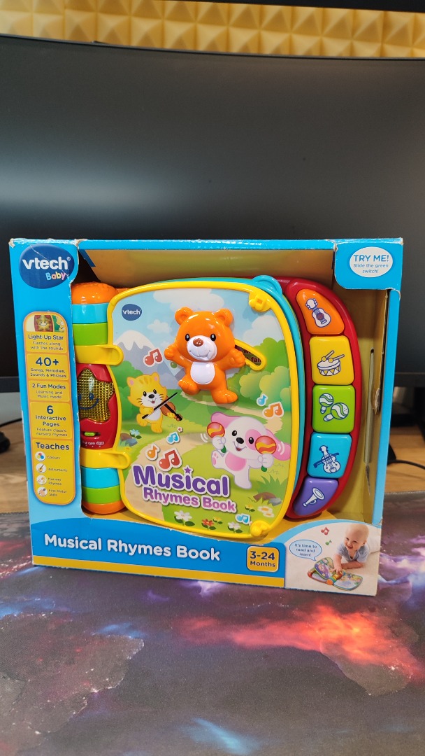 Vtech Musical Rhymes Book, Babies & Kids, Infant Playtime on Carousell