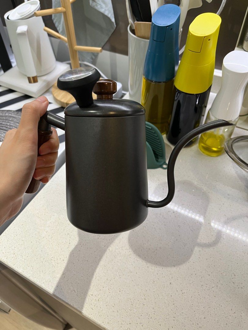 Water heating pot stainless still Matt grey for filter coffee with ...