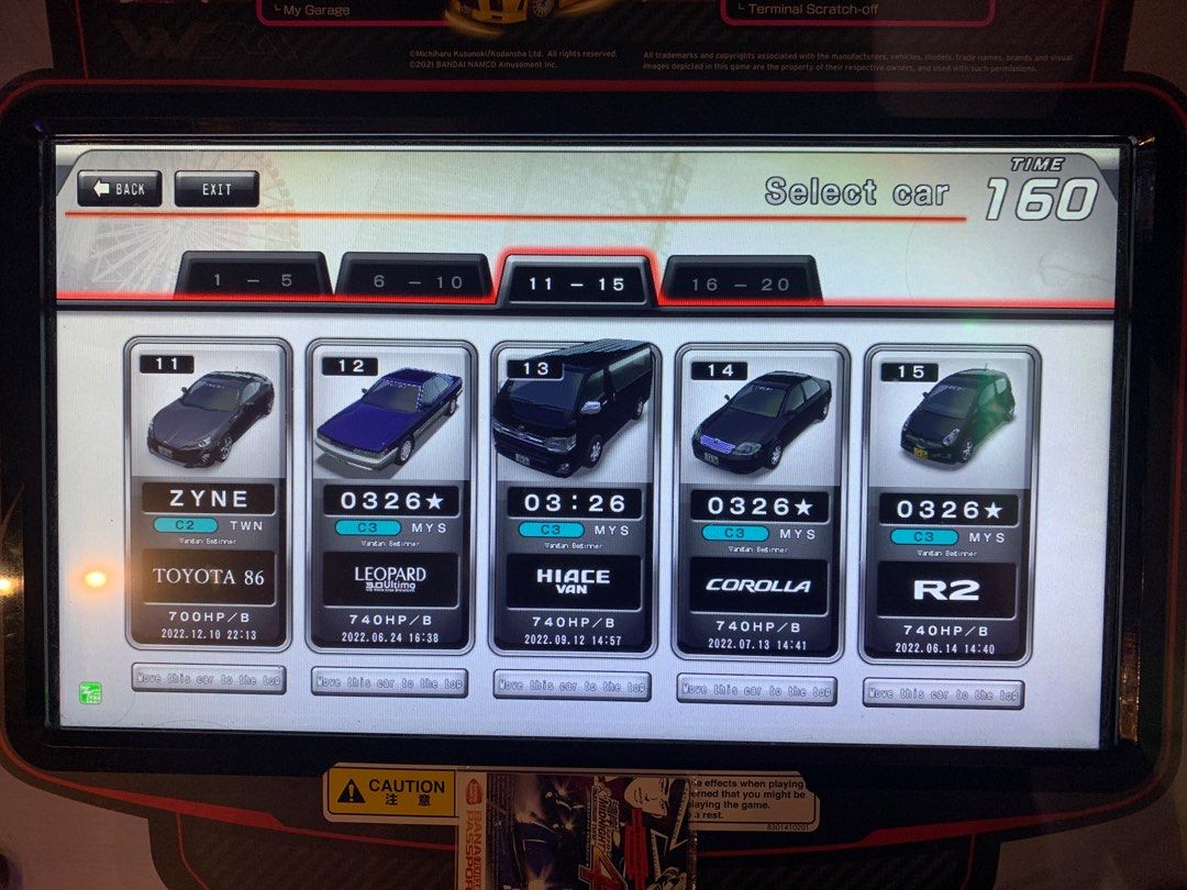 WMMT 6RR Wangan RX8 RX7 S2000 banapassport card data, Video Gaming ...
