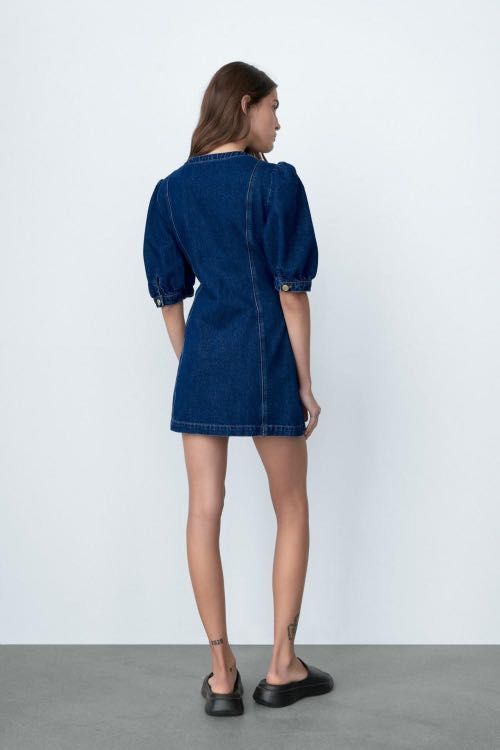 Zara Denim Mini Dress, Women's Fashion, Dresses & Sets, Dresses on ...