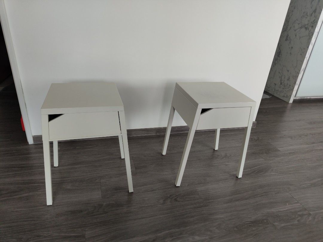2 ikea Side bed metal table with drawer for sale, Furniture & Home ...
