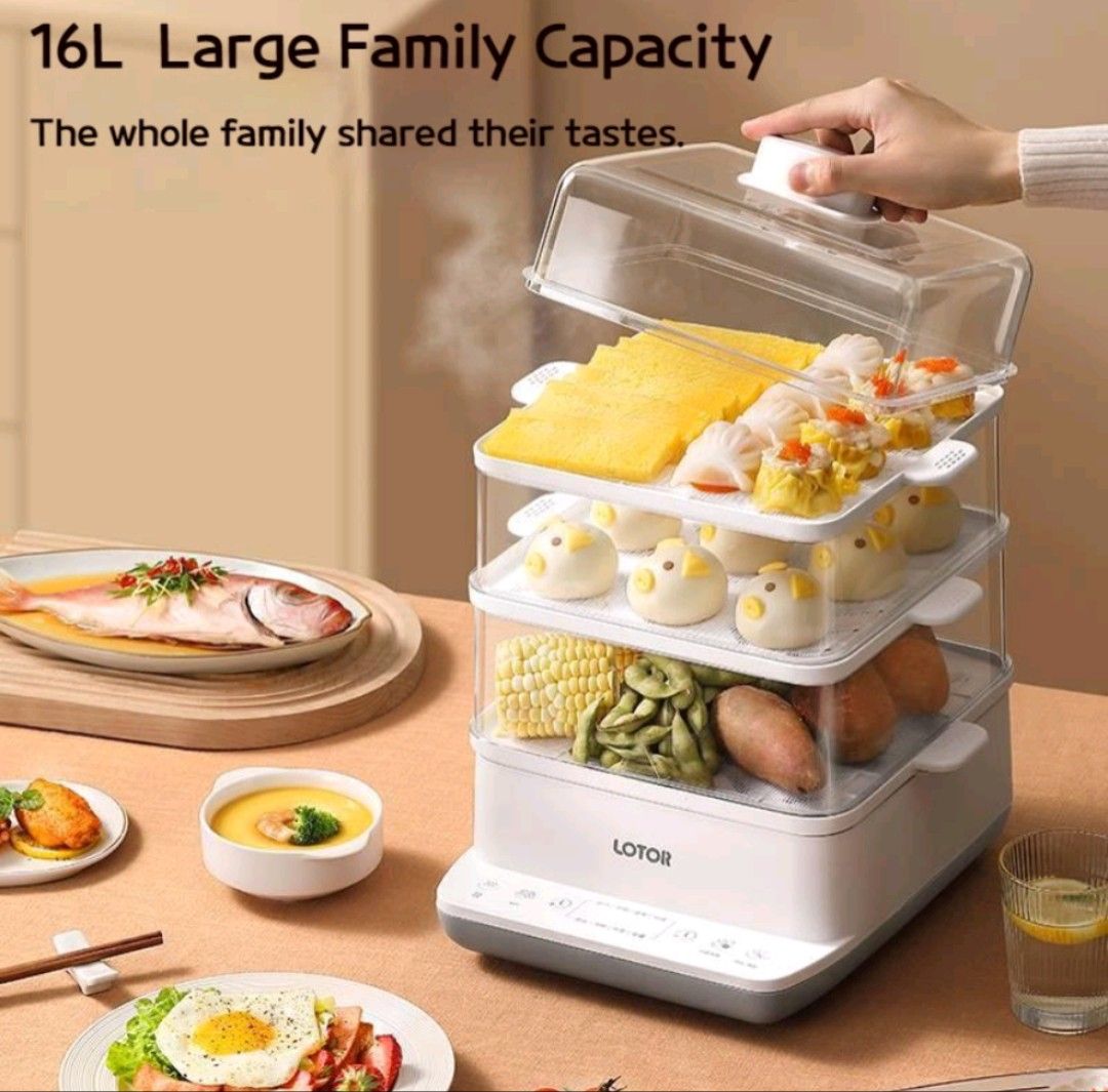 3 layer Food Steamer. Steam Kueh Pau Dim sum, TV & Home Appliances ...