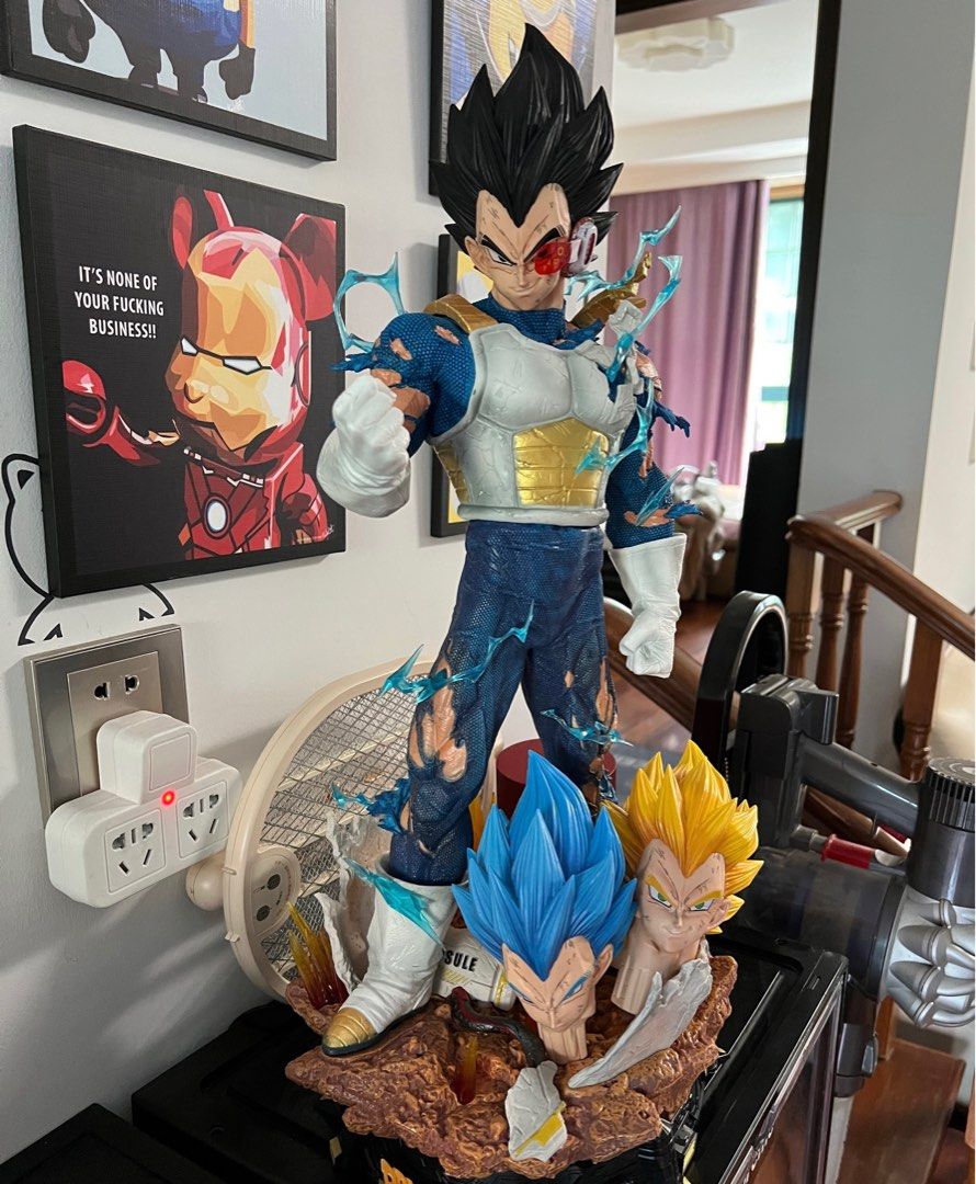 57CM Dragon Ball GK Super Saiyan LX Vegeta Three-Headed Sculpture Large ...