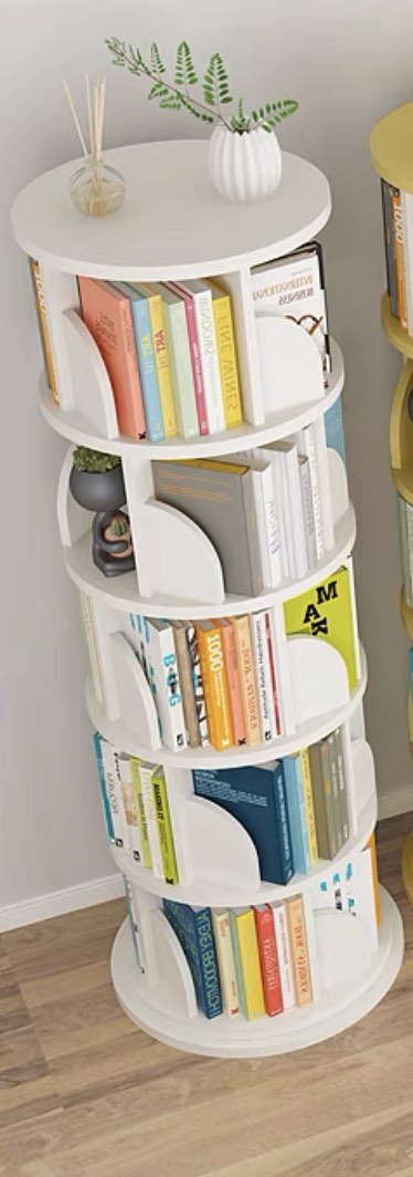 5 levels turning bookshelf, Furniture & Home Living, Furniture, Shelves ...
