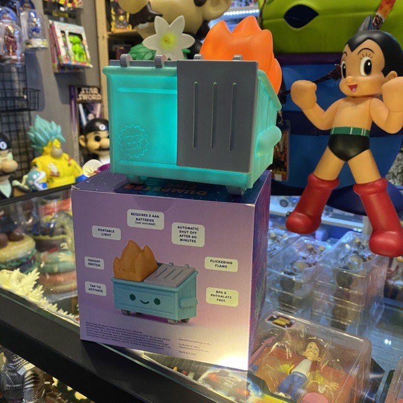 台灣 現貨 燃燒垃圾筒 (超級災難）dumpster fire 觸控亮燈 燃燒火焰 夜燈 led, 兒童＆孕婦用品, 嬰兒玩具 - Carousell