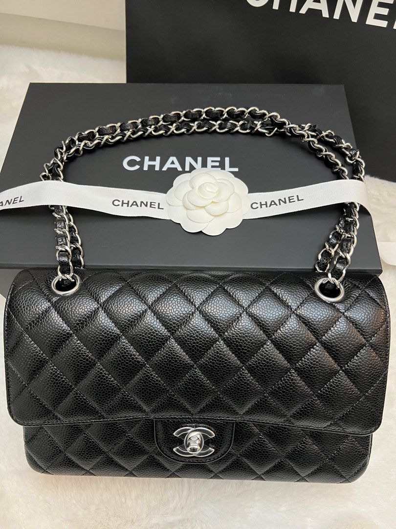 已售出）全新 香奈兒CHANEL Coco 25 CF25 黑銀荔枝, 名牌精品, 精品包與皮夾在旋轉拍賣