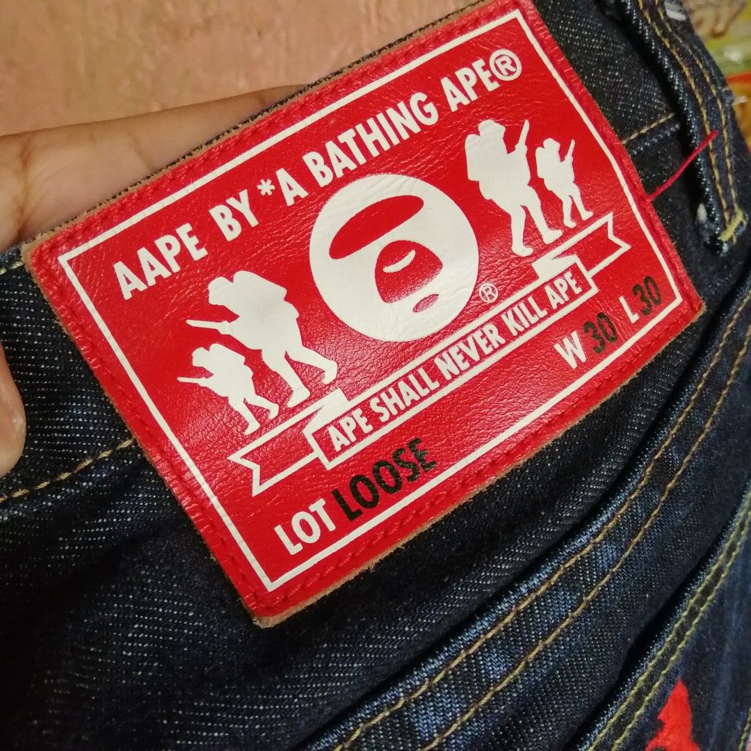 Aape a bathing ape Bape, Men's Fashion, Bottoms, Jeans on Carousell