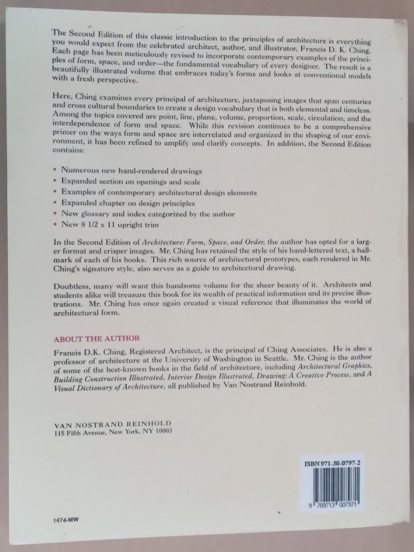 Architecture Form, Space, and Order by Francis D.K. Ching (2nd Edition ...