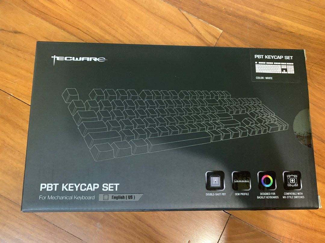 Assorted tecware keycaps (white & black), Computers & Tech, Parts ...