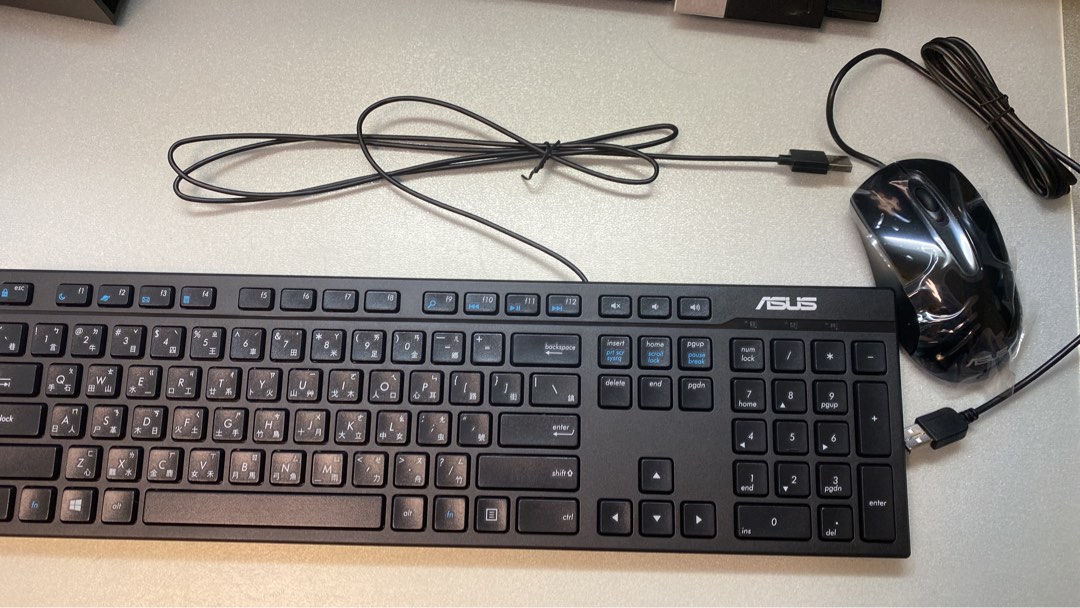 Asus keyboard mouse 鍵盤 滑鼠, 電腦＆科技, 電腦周邊及配件, 電腦鍵盤及相關產品 - Carousell