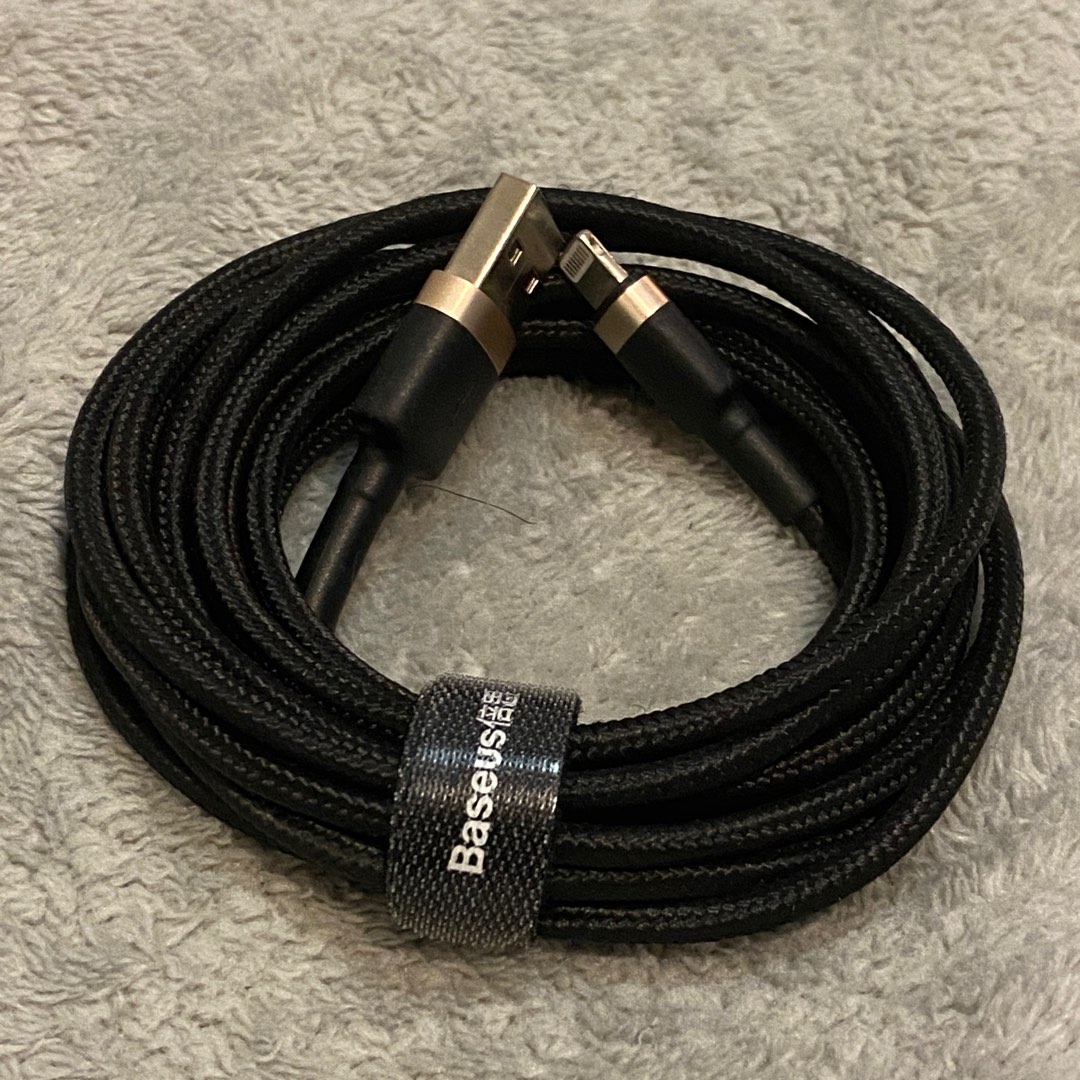 Baseus lighting cable 3m, Mobile Phones & Gadgets, Mobile & Gadget ...