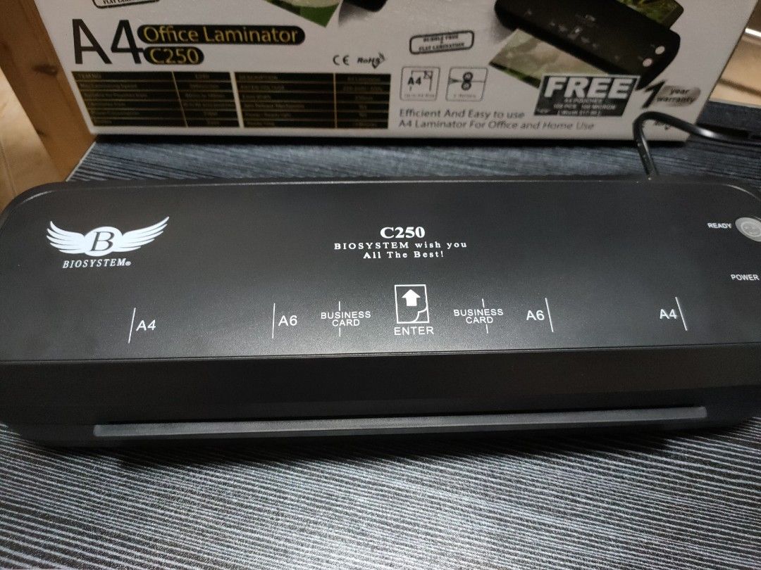 Biosystem Laminator Machine, Computers & Tech, Printers, Scanners & Copiers on Carousell