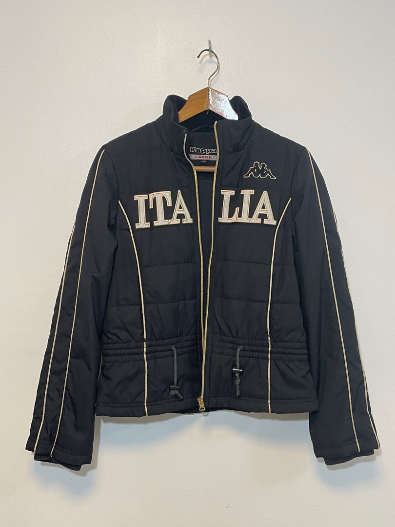 Black Kappa Bomber Puffer Jacket, Women's Fashion, Coats, Jackets and ...